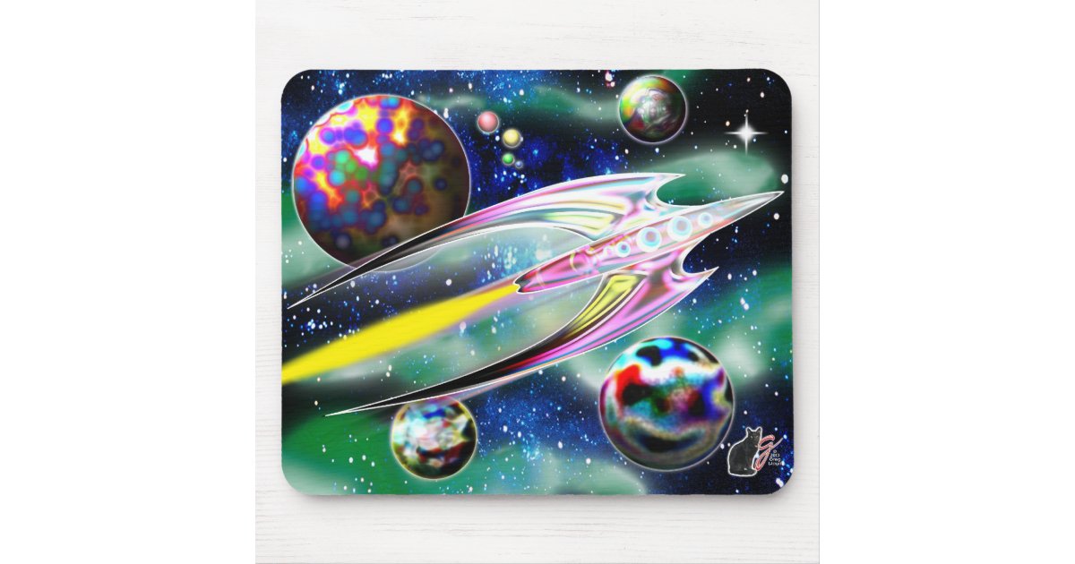 Glass Rocket Mouse Pad | Zazzle