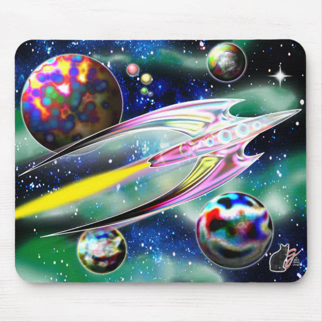 Glass Rocket Mouse Pad | Zazzle