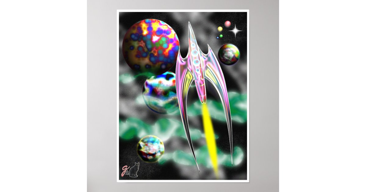 Glass Rocket Poster | Zazzle