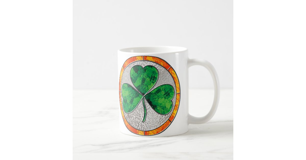 Glass Shamrock Coffee Mug | Zazzle