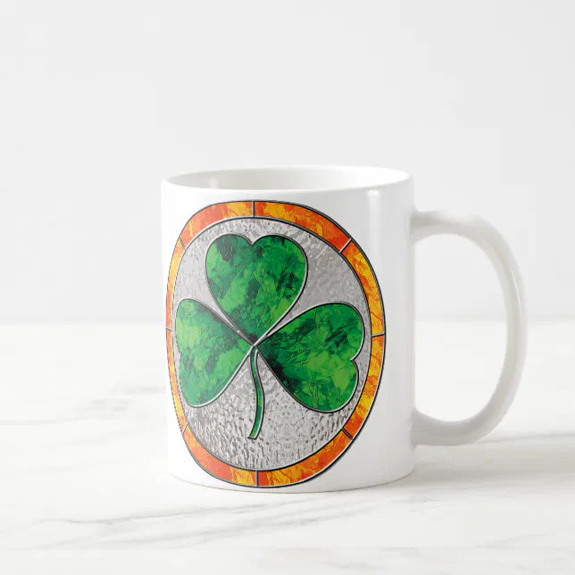 Glass Shamrock Coffee Mug | Zazzle