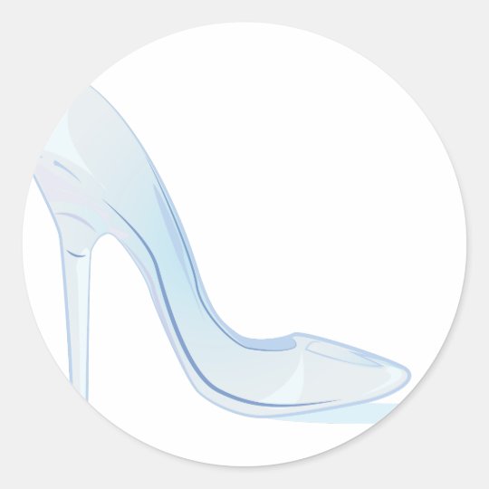 Glass Slipper Classic Round Sticker | Zazzle.com