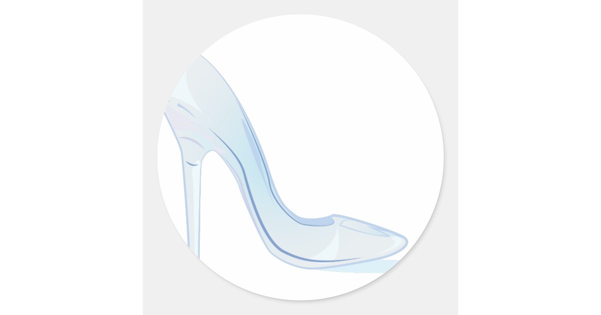 Glass Slipper Classic Round Sticker | Zazzle