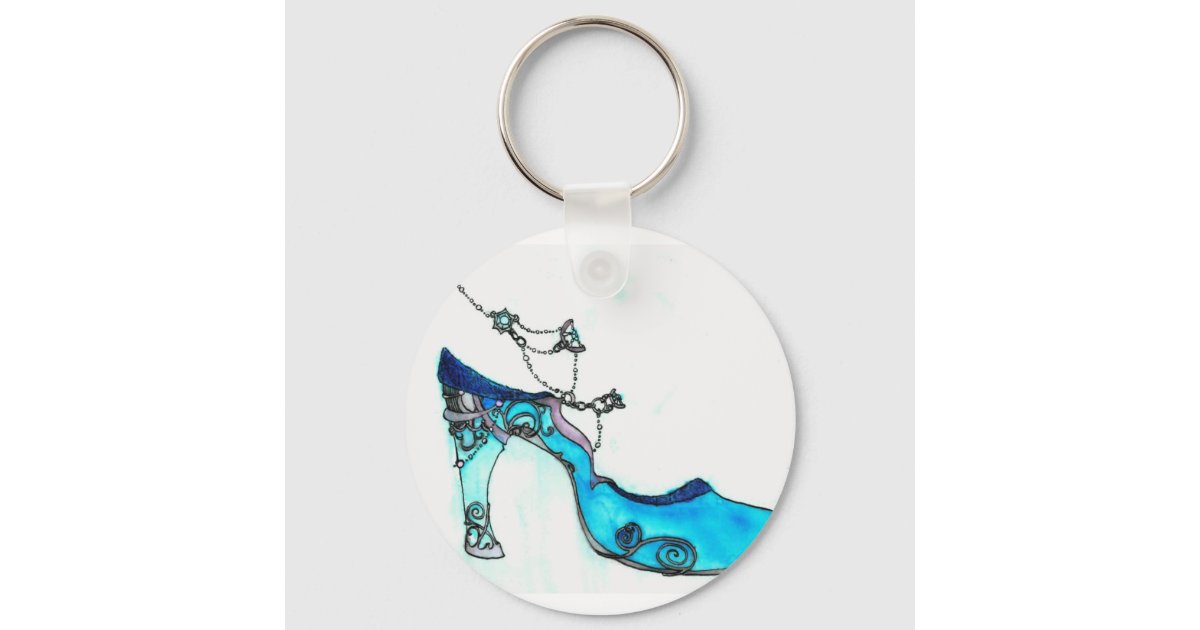 Glass Slipper Keychain | Zazzle