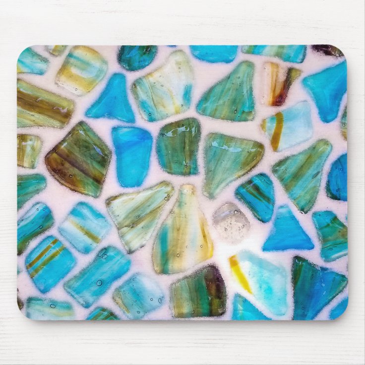 glass stone mosaic mouse pad | Zazzle