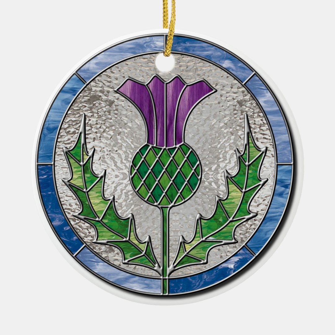 Glass Thistle Ornament | Zazzle