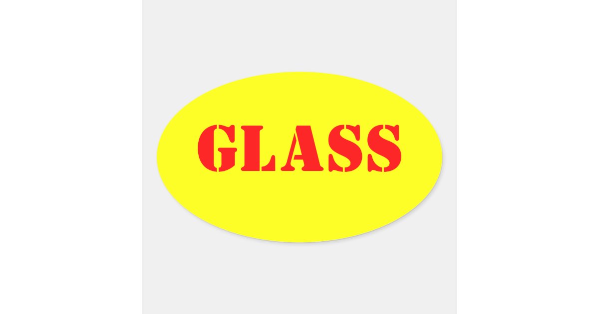 Glass Warning Stickers | Zazzle