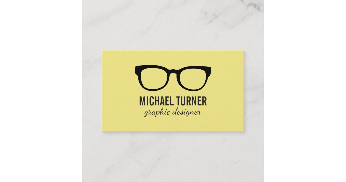 Glasses Business Card | Zazzle