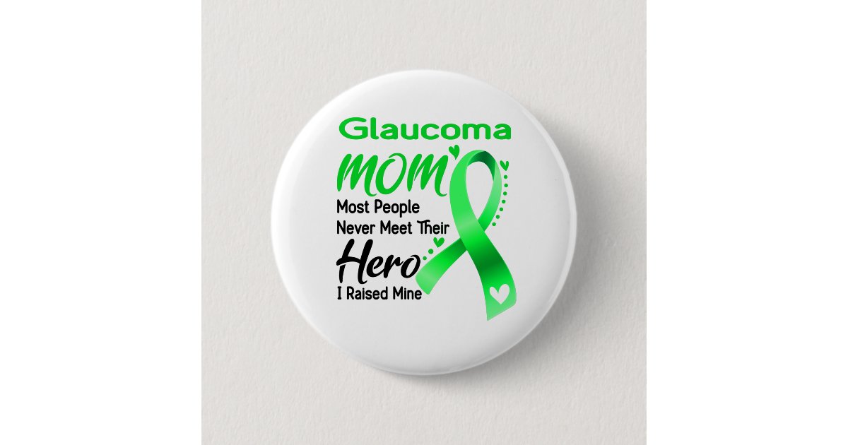 Glaucoma Awareness Month Ribbon Gifts Button | Zazzle