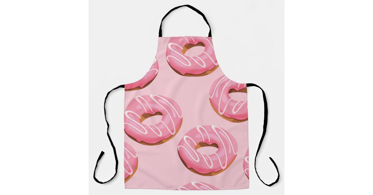 Glazed Donuts Seamless Background Apron | Zazzle