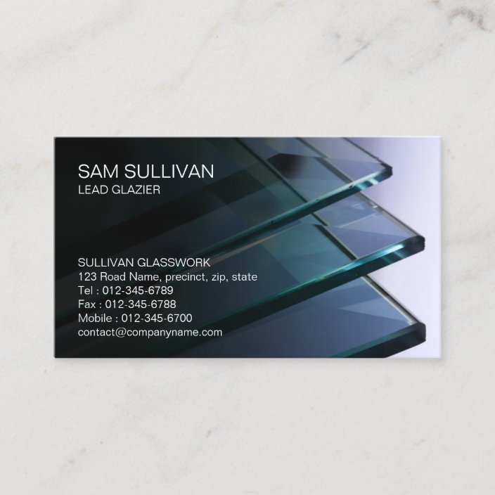 Glazier Glazing Glass Work Business Card | Zazzle.com