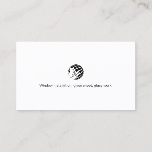 Glazier Glazing Glass Work Business Card | Zazzle