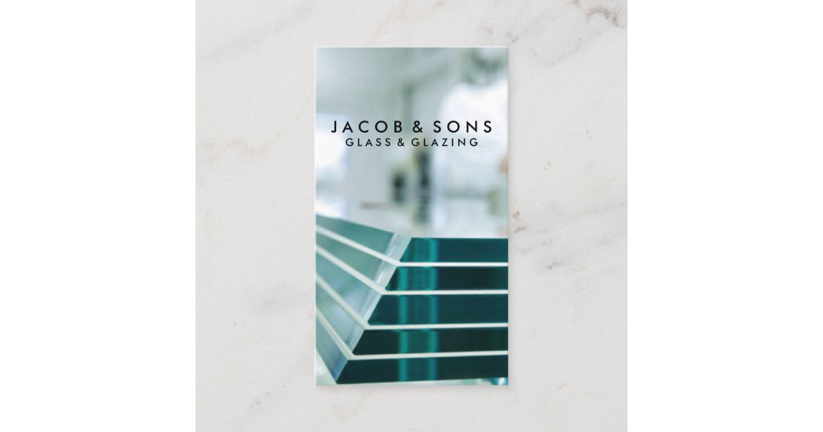 Glazier Glazing Glass Work Business Card | Zazzle
