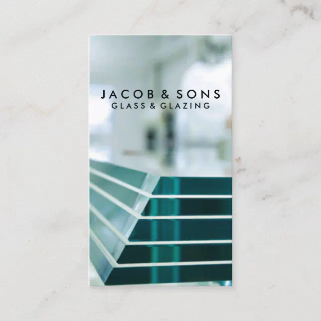 Glazier Glazing Glass Work Business Card | Zazzle
