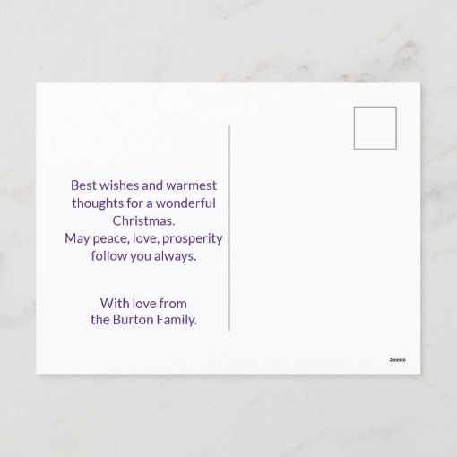 Gleaming Purple Winter Wonderland Merry Christmas Holiday Postcard | Zazzle