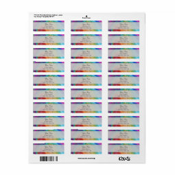 Gleaming Rainbow Glitter Swirl Label | Zazzle