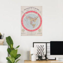 Gleason's new standard map of the world poster | Zazzle