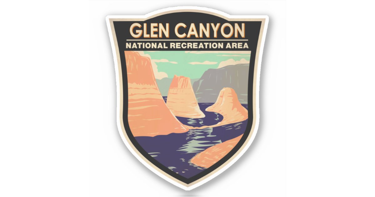 Glen Canyon Reflection Canyon Vintage Sticker | Zazzle
