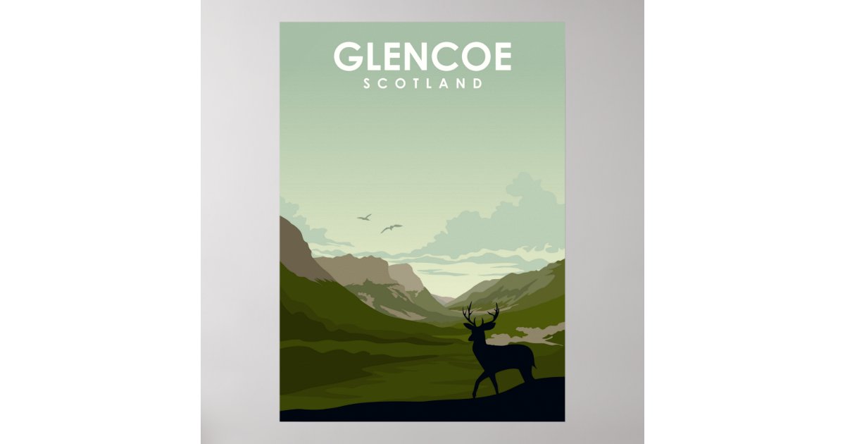 Glencoe Scotland National Park Travel Poster | Zazzle