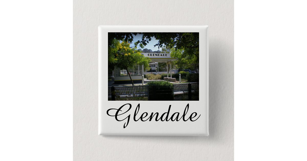Glendale, California Adams Square Gas Station Pinback Button | Zazzle