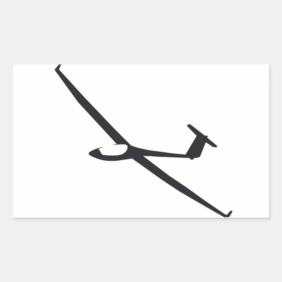 Glider Rectangular Sticker | Zazzle