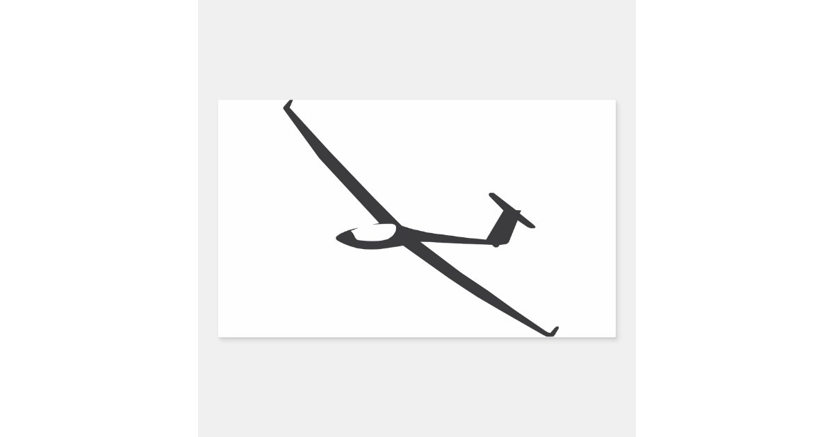 Glider Rectangular Sticker | Zazzle