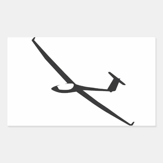 Glider Rectangular Sticker | Zazzle