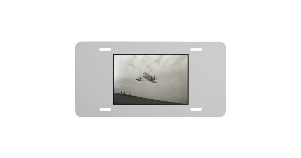 Glider Test Flight Aviation Wright Brothers License Plate | Zazzle
