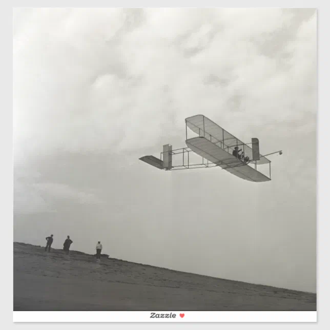 Glider Test Flight Aviation Wright Brothers Sticker | Zazzle