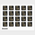 Glitch furniture chair brass metal chair square sticker | Zazzle