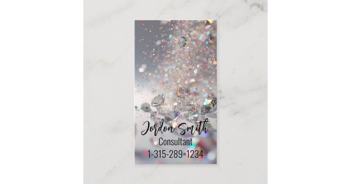 Glitter and Diamonds Business Card | Zazzle