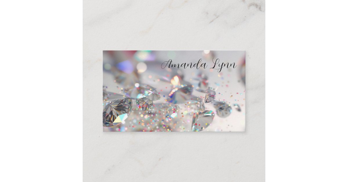 Glitter and Diamonds Business Card | Zazzle