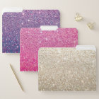 Pink Glitter Personalized File Folder | Zazzle.com