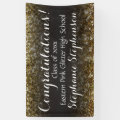 Glitter Background Gold Graduation Party Banner | Zazzle