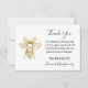 Glitter Bee Funeral Sympathy Thank You Note Card | Zazzle