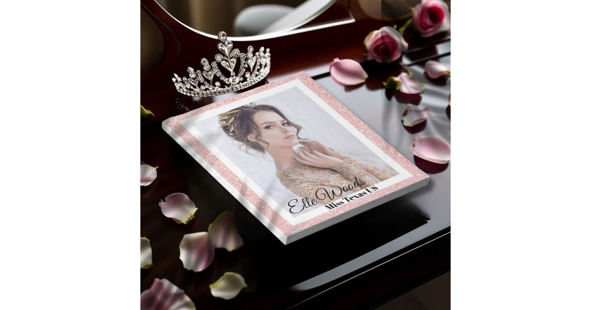 Glitter Border Pageant Autograph Notepad | Zazzle