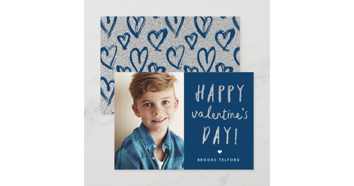 Glitter Boys Classroom valentine's day card | Zazzle