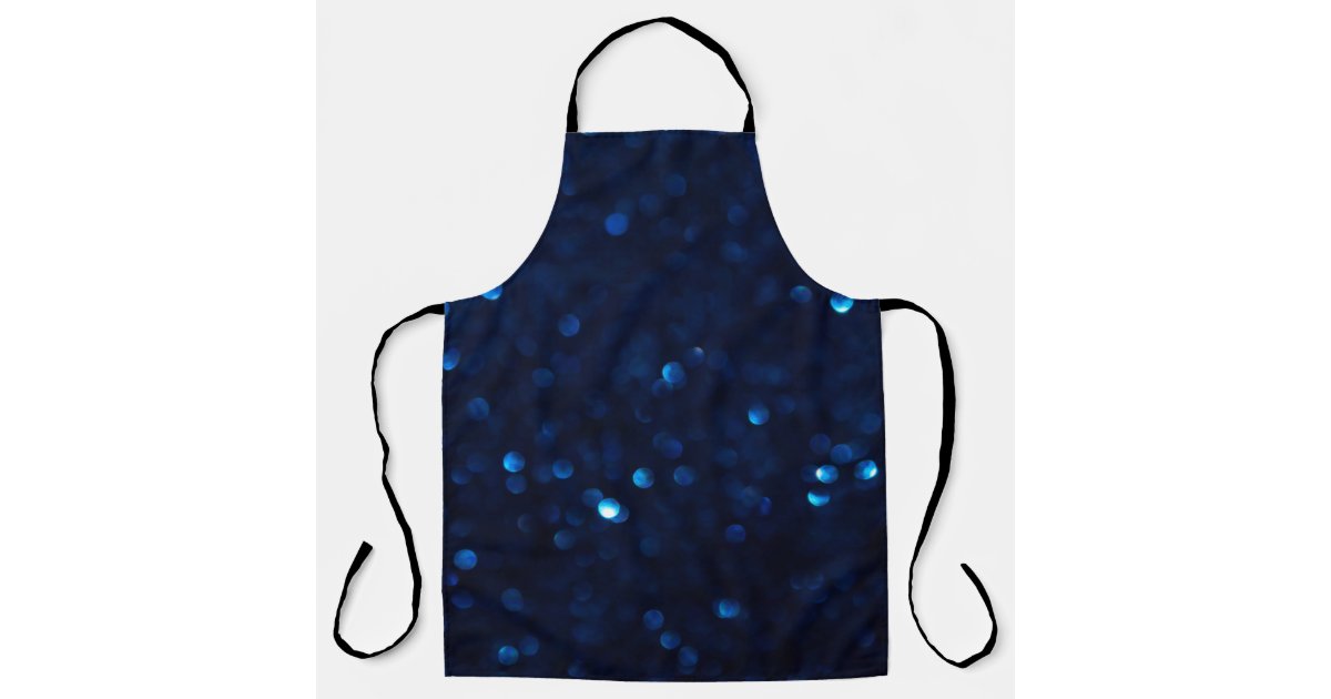 Glitter classic blue lights apron | Zazzle