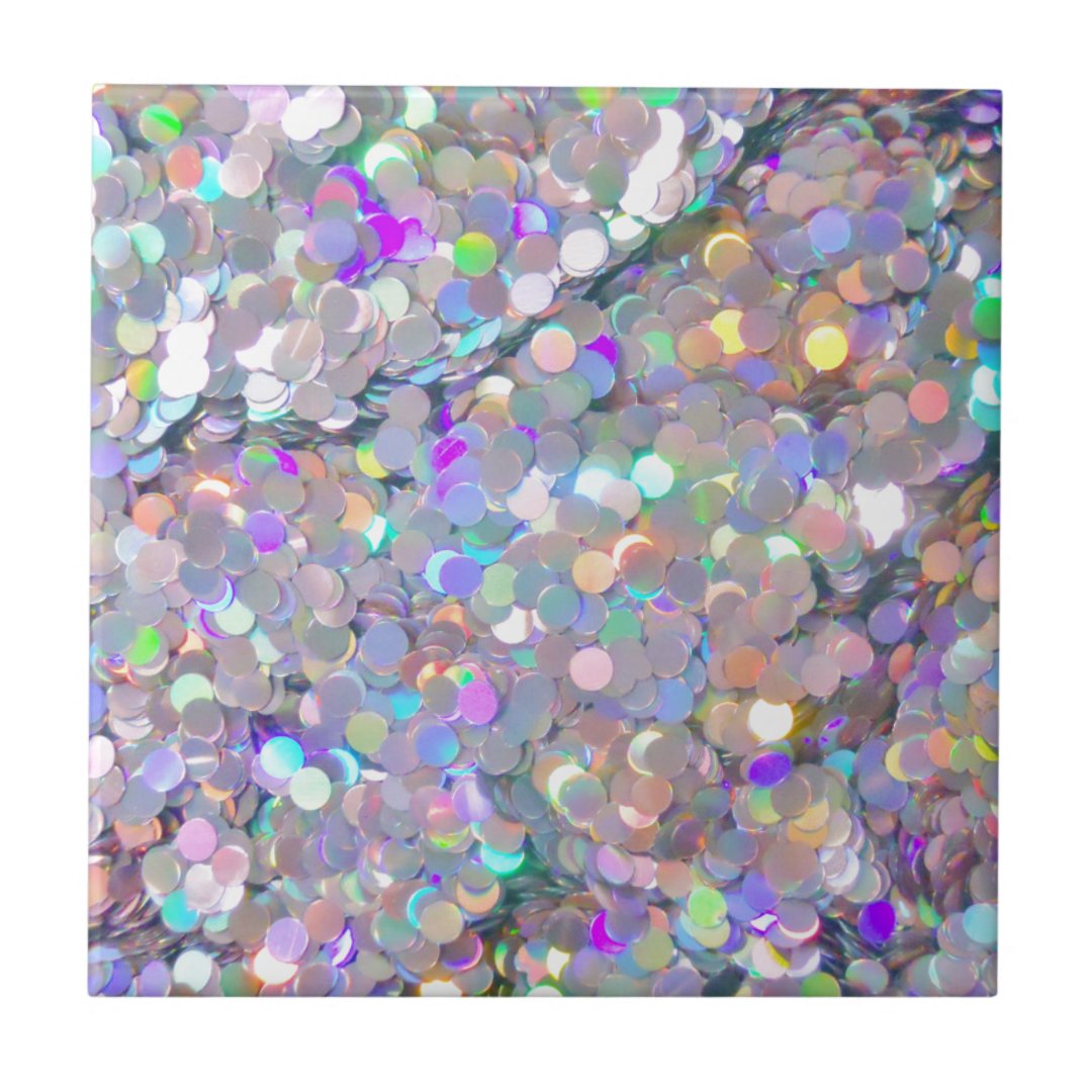 Glitter Confetti Sparkles Ceramic Tile | Zazzle
