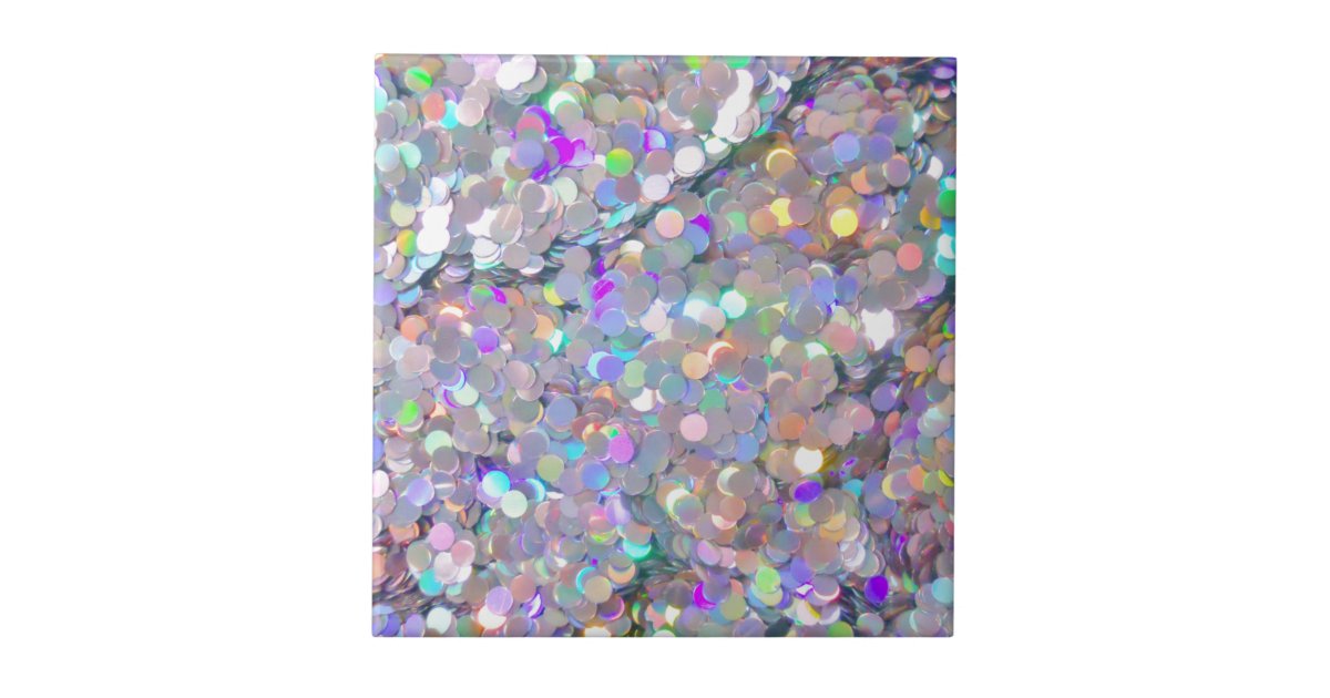Glitter Confetti Sparkles Ceramic Tile | Zazzle