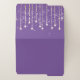 Glitter dripping string lights shiny purple chic file folder | Zazzle