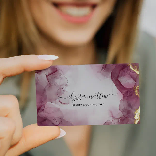 Glitter Elegant Modern Calligraphy Script Custom Business Card | Zazzle