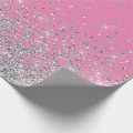 Glitter glam diamond sparkle rhinestone bling pink wrapping paper | Zazzle