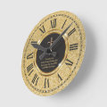 Glitter Gold Elegant Pastor Priest Church Round Clock | Zazzle