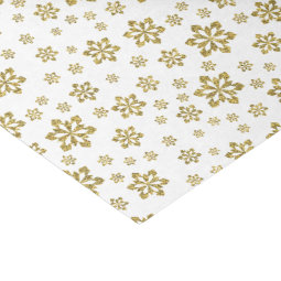 Glitter Gold Snowflakes on White Tissue Paper | Zazzle