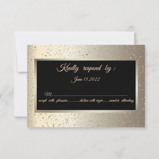 Glitter Grad Cap,Confetti Champagne Graduation RSVP Card | Zazzle