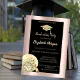 Glitter Grad Cap,Disco Ball Confetti Rose Gold Invitation | Zazzle