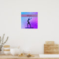 Glitter Gymnastics Beam Blue and Purple Poster | Zazzle