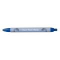 Glitter Look Dark Blue White Dolphins Jumping Pen | Zazzle