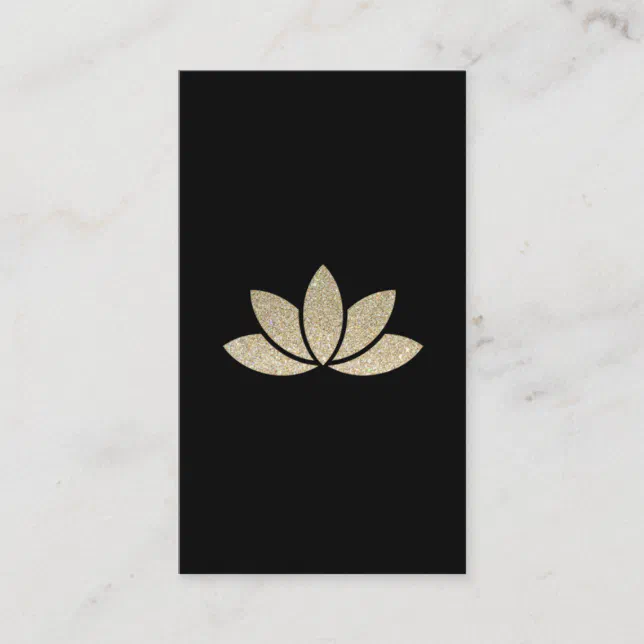 Glitter Lotus Flower Business Card | Zazzle